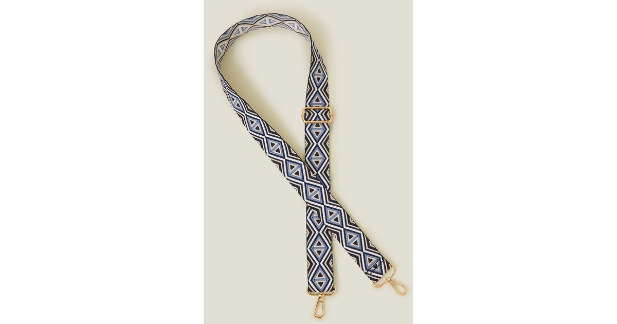 Accessorize Geometric Webbing Bag Strap in Natural | Lyst UK