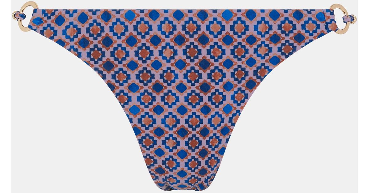 Accessorize Tile Print Bikini Bottoms in Blue | Lyst UK