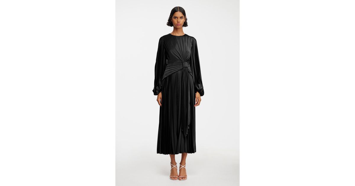 Acler Ashcroft Midi Dress in Black | Lyst UK