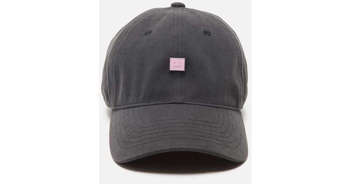 Acne Studios Face Stud Cap in Gray | Lyst