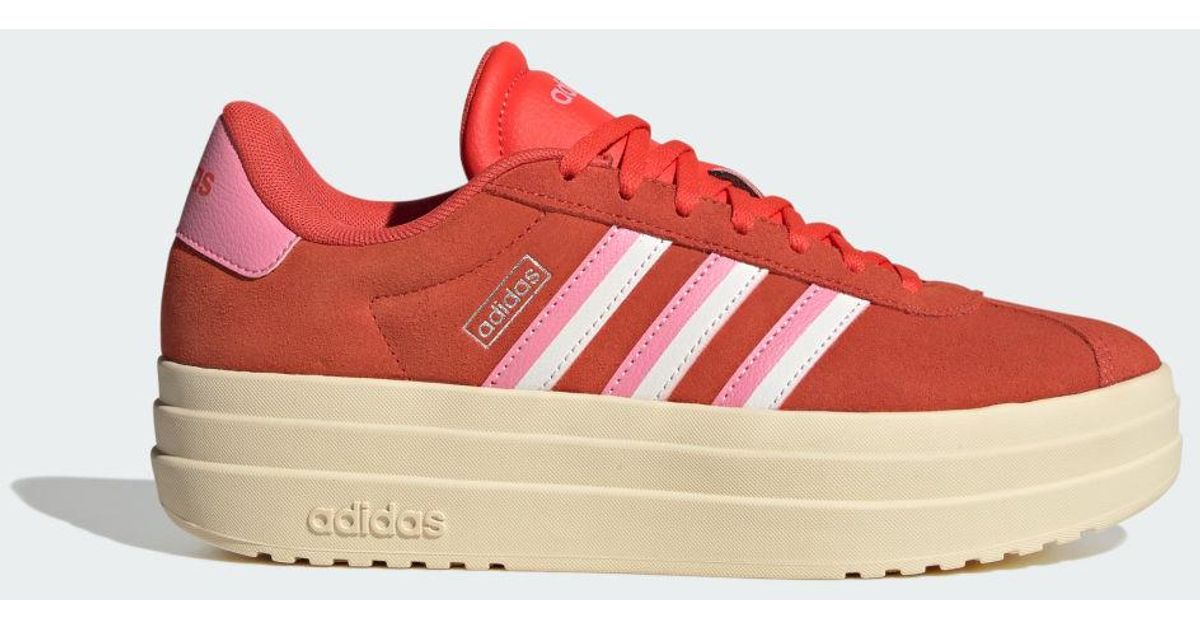 adidas Vl Court Bold Shoes in Red | Lyst UK
