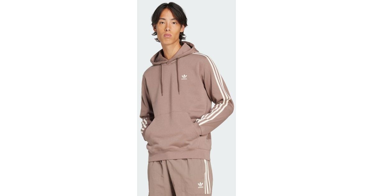 adidas Adicolor Classics 3-Stripes Hoodie in Brown for Men | Lyst UK