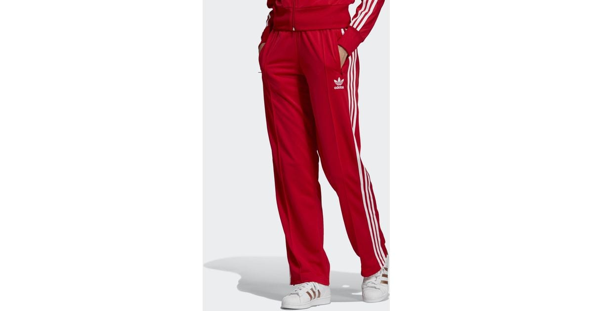 adidas Firebird Tracksuit Bottoms in Red | Lyst UK