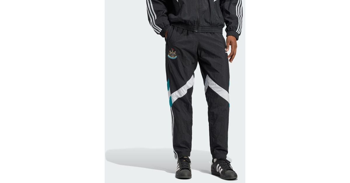 adidas Newcastle United Fc Originals Track Tracksuit Bottoms in Black ...