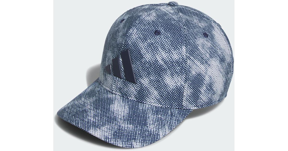 adidas Tour Print Snapback Cap in Blue for Men | Lyst UK