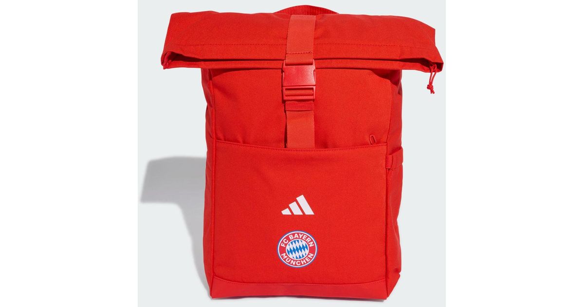 adidas Fc Bayern Home Backpack in Red | Lyst UK