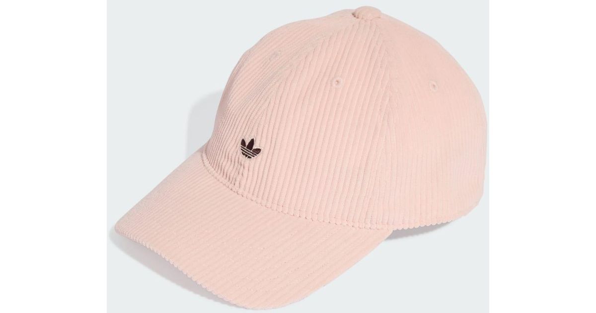 adidas Corduroy Baseball Cap in Pink | Lyst UK