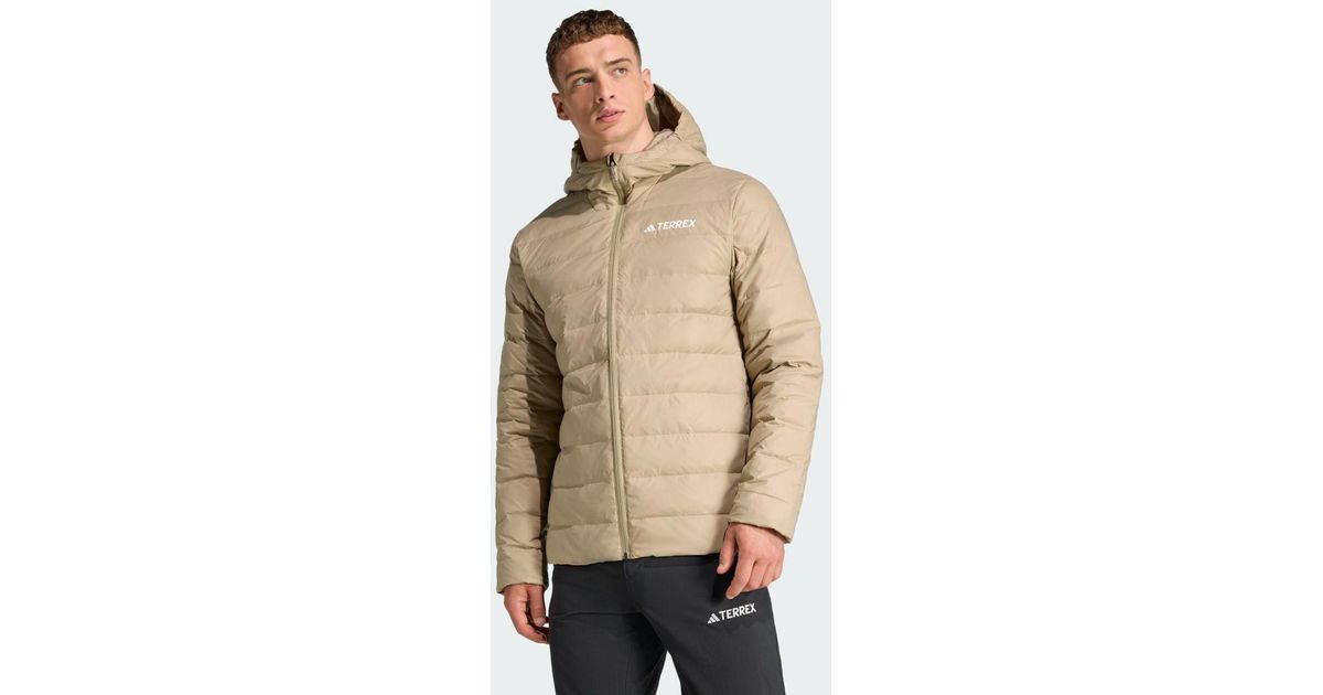 adidas Terrex Multi Essentials Climawarm Light Down Hooded Jacket in ...