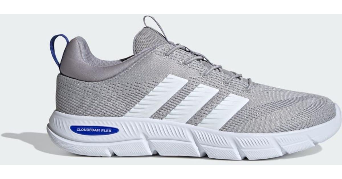 adidas Cloudfoam Flex Elastic Lace Shoes in Blue | Lyst UK
