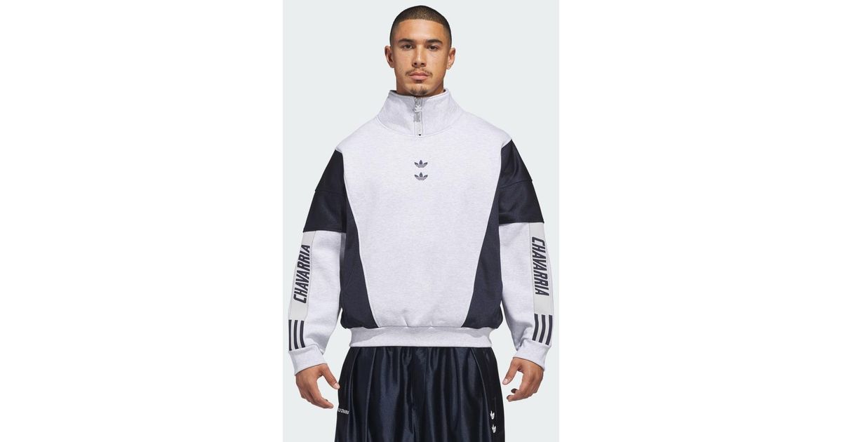 adidas Chavarria Watsonville Mockneck Jumper in Blue for Men | Lyst UK
