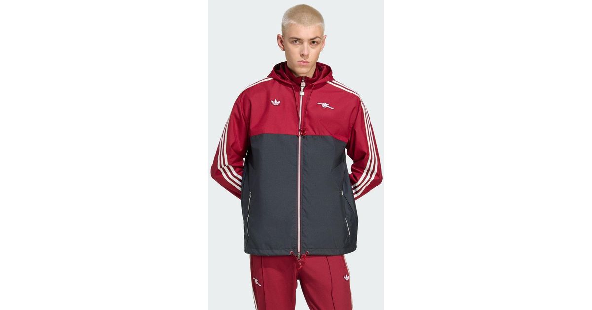 adidas Arsenal Terrace Icons Parka in Red for Men | Lyst UK