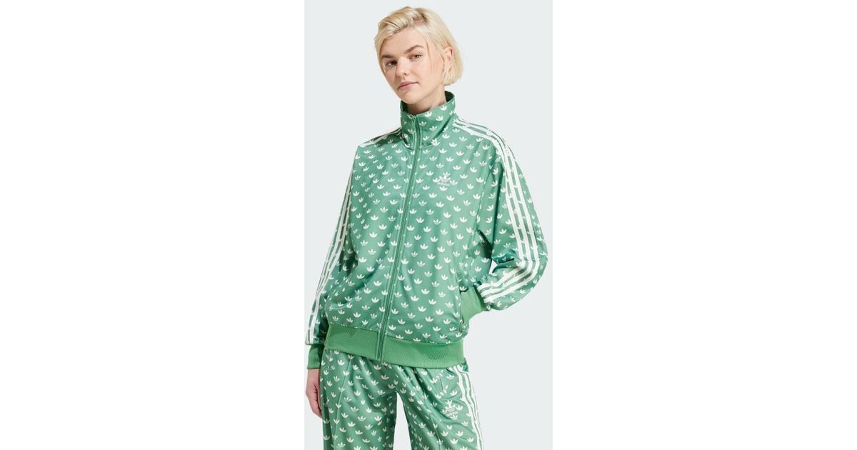 adidas Monogram Firebird Track Top in Green | Lyst UK