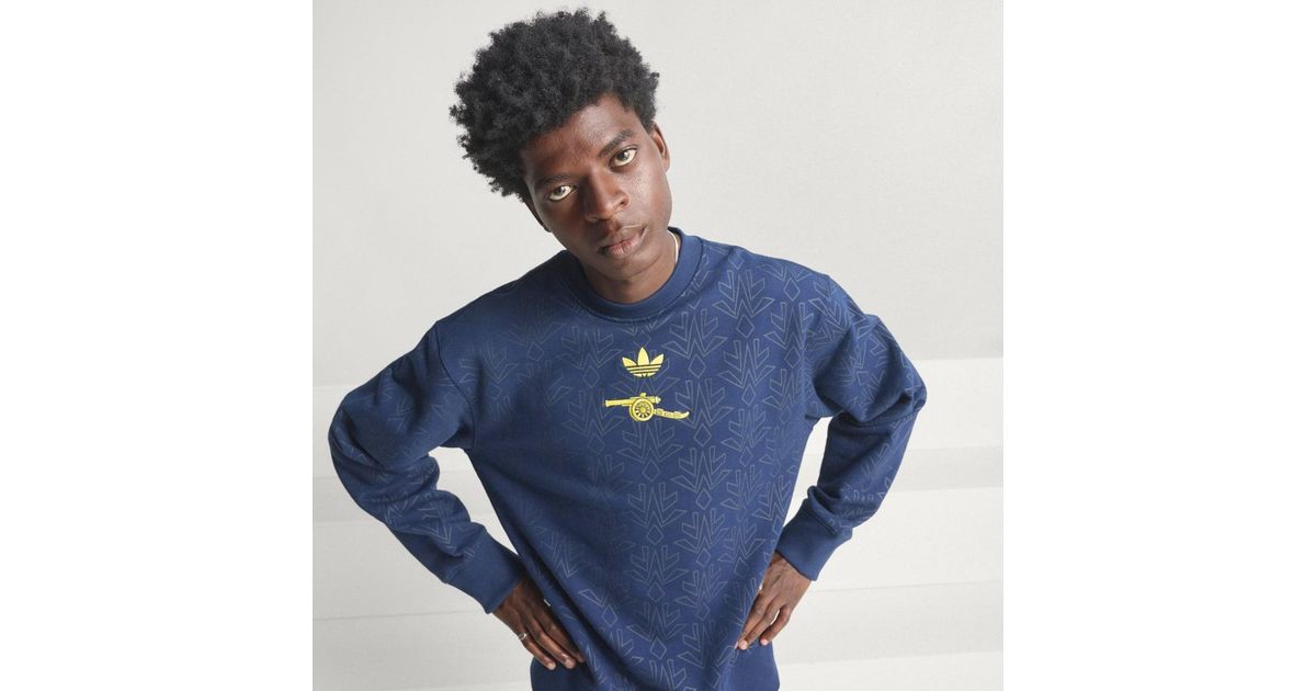 adidas Arsenal Fc Lfstlr Crew in Blue for Men | Lyst UK