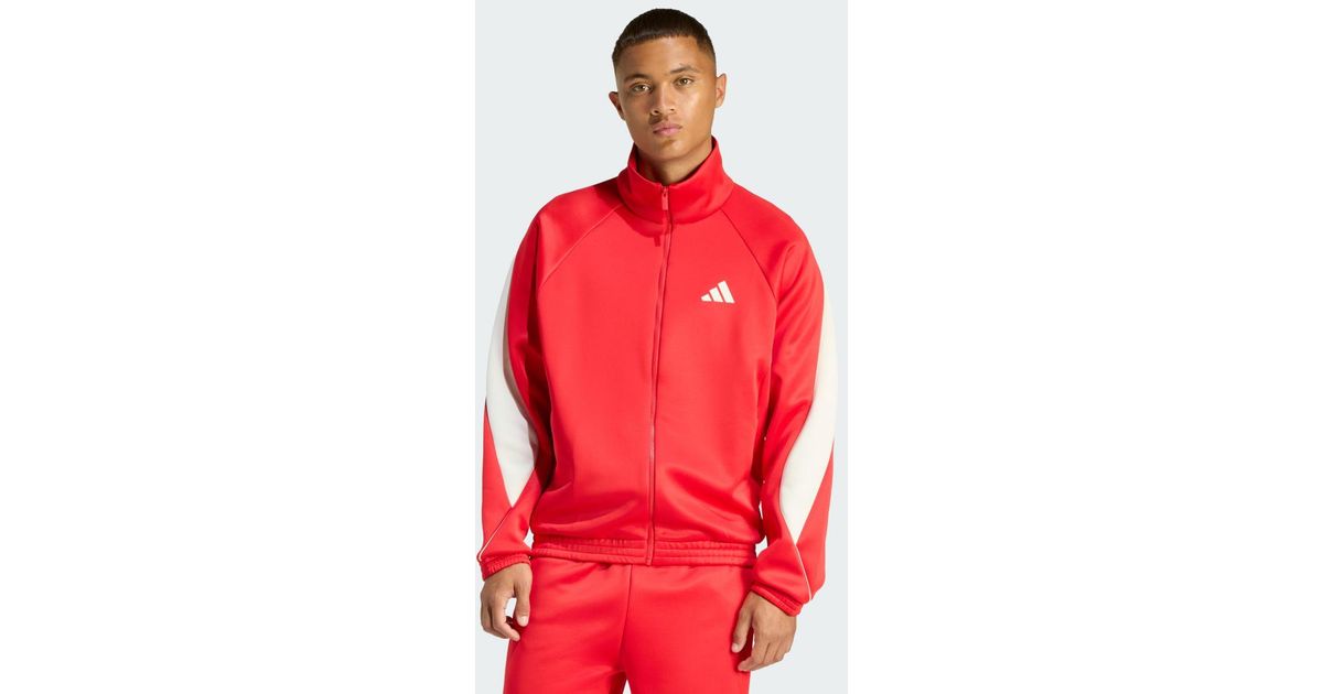 adidas Stadium Tracktop in Red for Men | Lyst UK