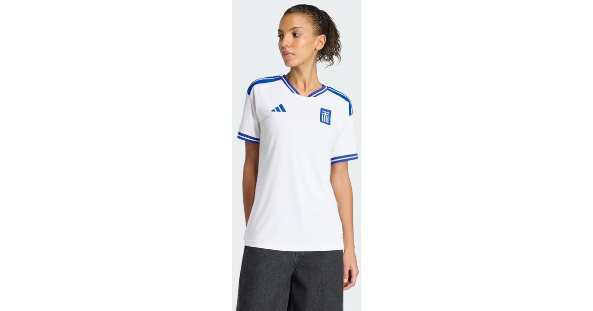 adidas Greece 26 Home Jersey in White | Lyst UK
