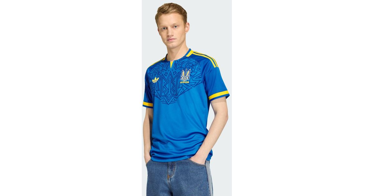 adidas Ukraine 26 Away Jersey in Blue for Men | Lyst UK