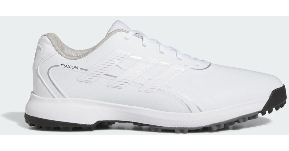 adidas Traxion Lite Max Spikeless Bounce Golf Shoes in White for Men ...
