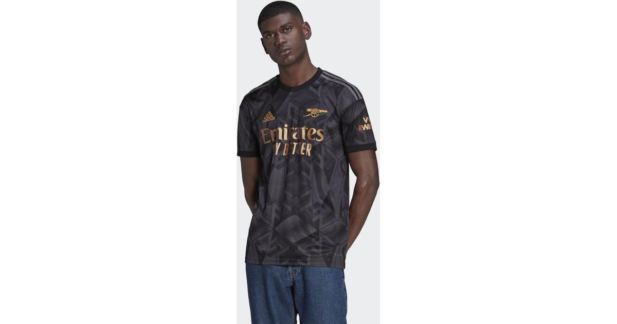 adidas Arsenal 22/23 Away Jersey in Black for Men | Lyst UK