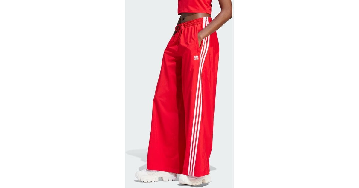 adidas Adilenium Oversized Tracksuit Bottoms in Red | Lyst UK