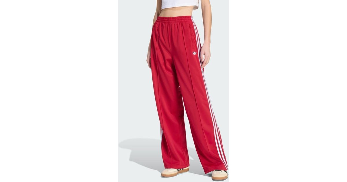 adidas Firebird Loose Track Tracksuit Bottoms in Red | Lyst UK