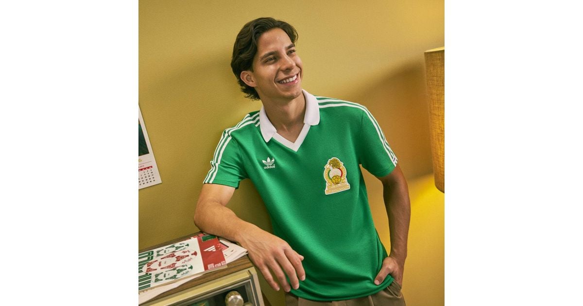adidas Mexico Home Jersey 1986 in Green for Men | Lyst UK