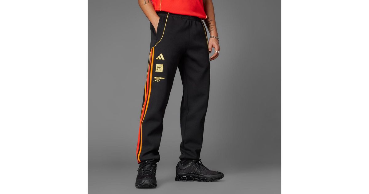 adidas Arsenal X Nts Ubp Doubleknit Tracksuit Bottoms in Black for Men ...