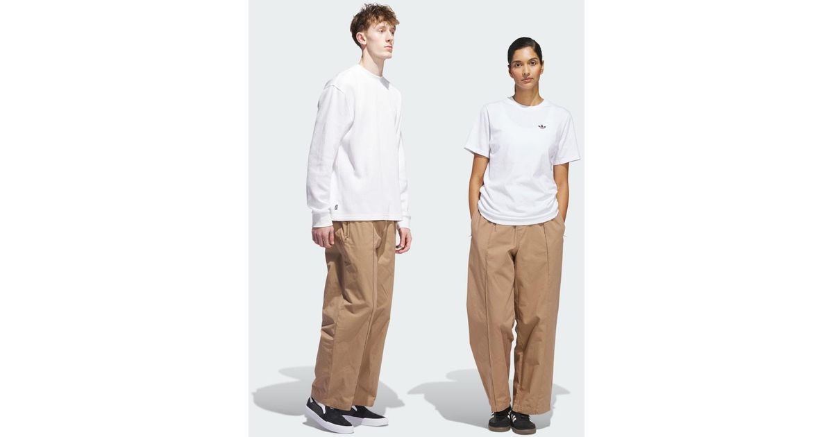 adidas Skateboarding Pintuck Pants (Gender Neutral) in White | Lyst UK