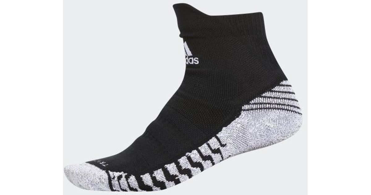 Adidas Alphaskin Traxion Maximum Cushioned High Socks In Black For Men