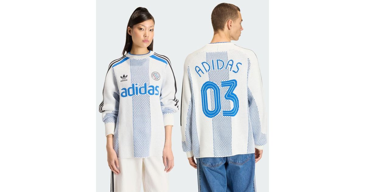 adidas Adicolor Blokecore Longsleeves Light Weight Pullover in Blue ...