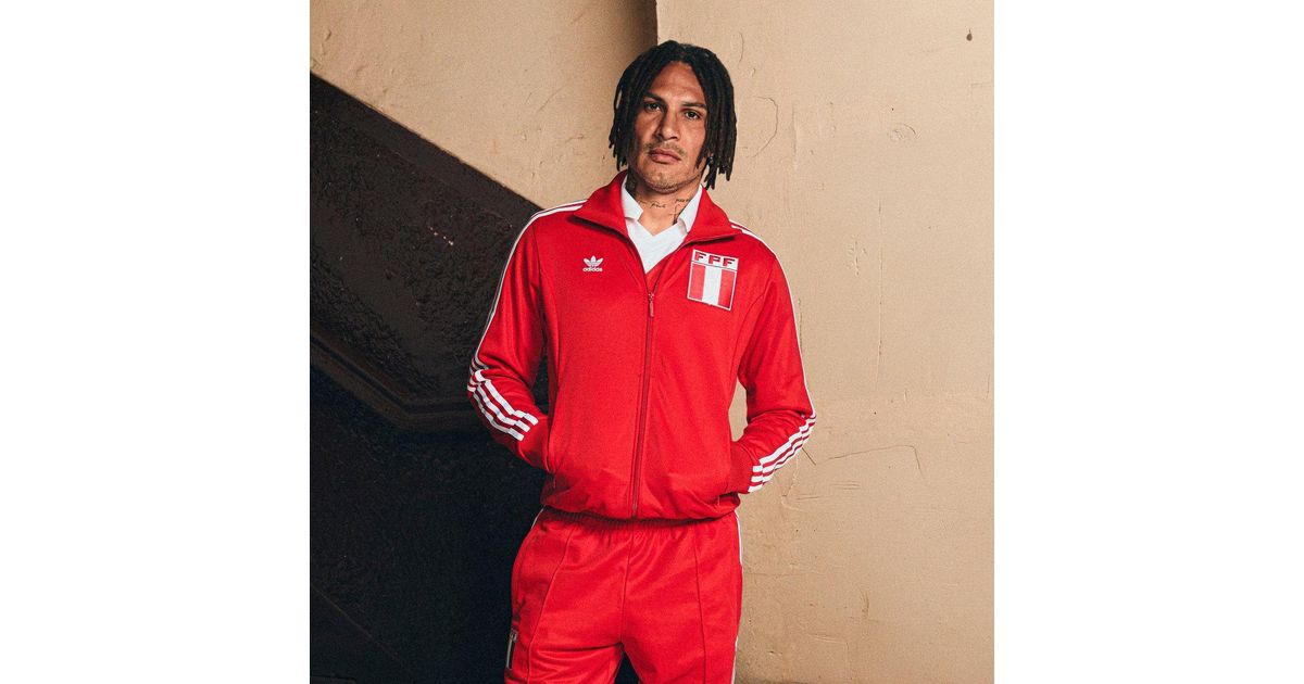 adidas Peru Track Top in Red for Men | Lyst UK