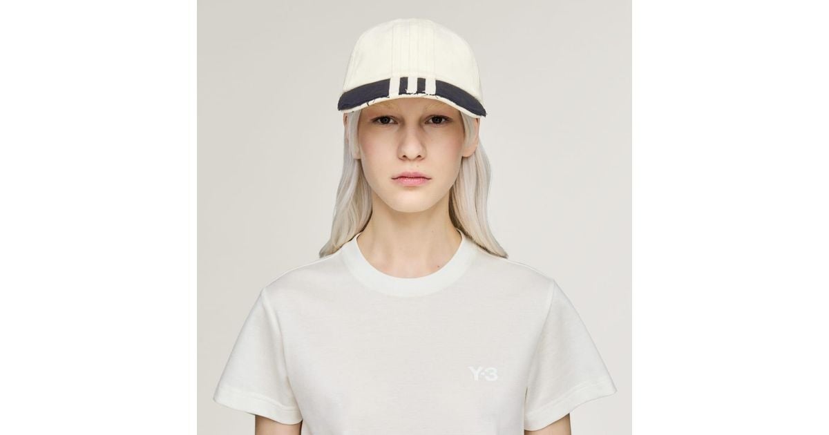 adidas Y-3 Stripes Cap in Blue | Lyst UK