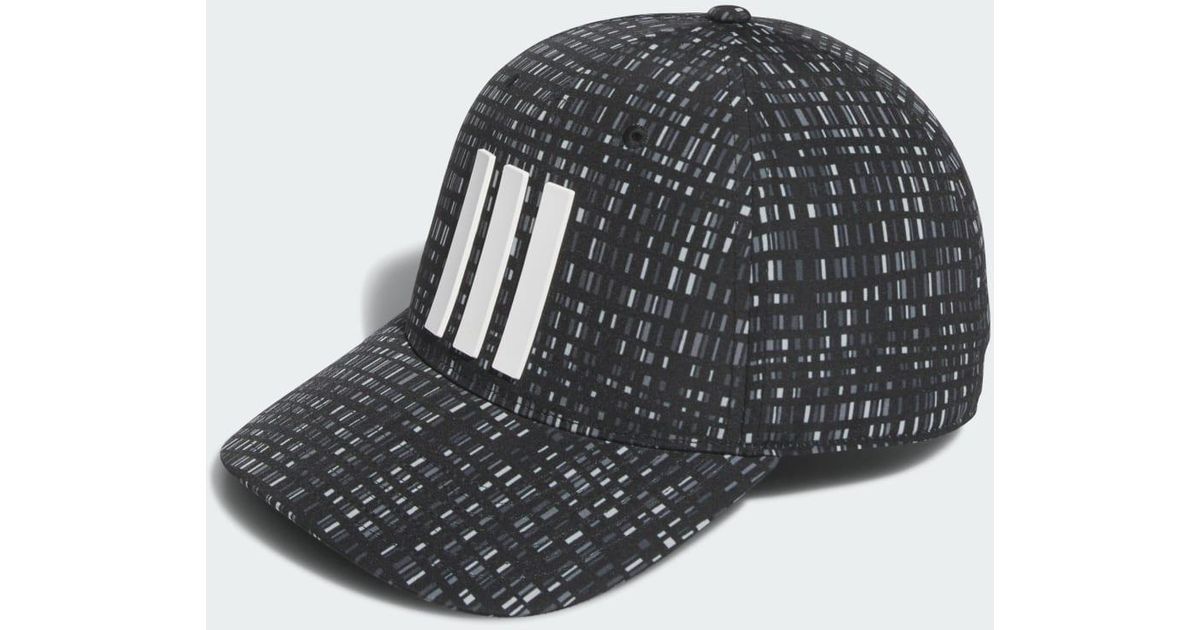 adidas Three Stripes Printed Tour Cap in Black for Men | Lyst UK