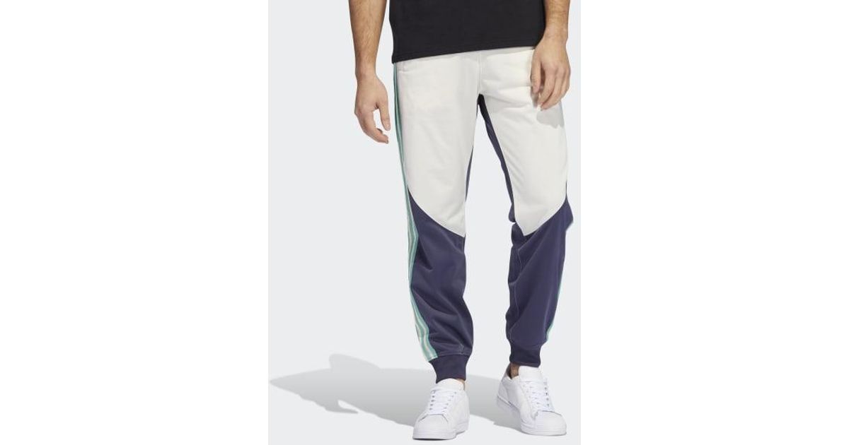 Adidas Synthetic Sst Blocked Track Pants In Beige Natural For Men Lyst