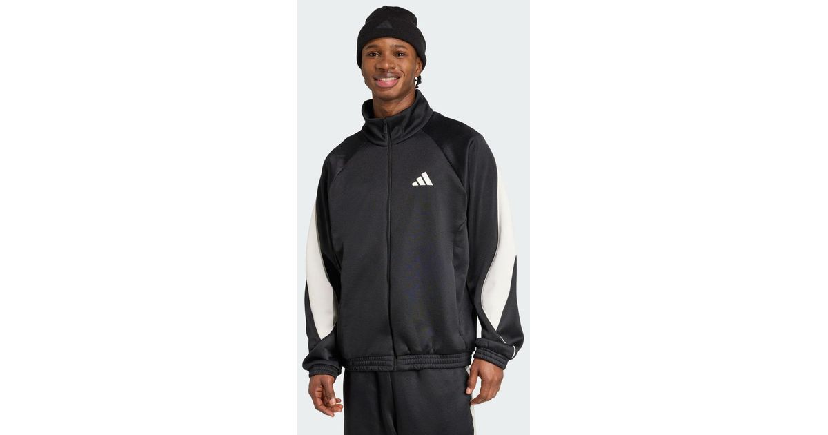 adidas Stadium Tracktop in Black for Men | Lyst UK