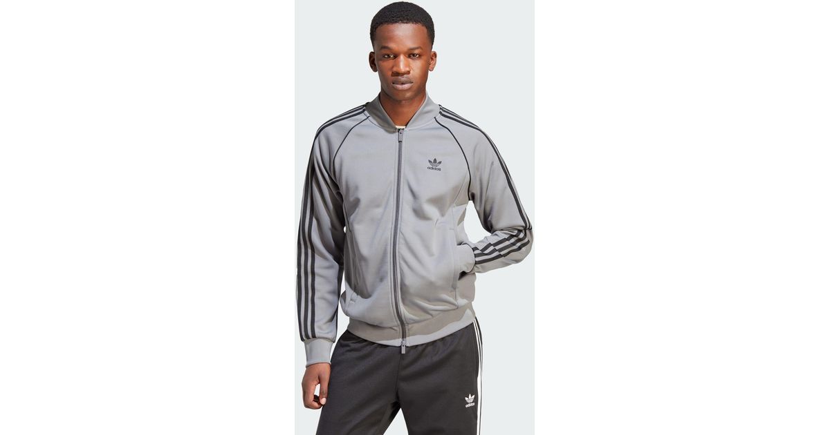 adidas Adicolor Classics Sst Track Top in Grey for Men | Lyst UK