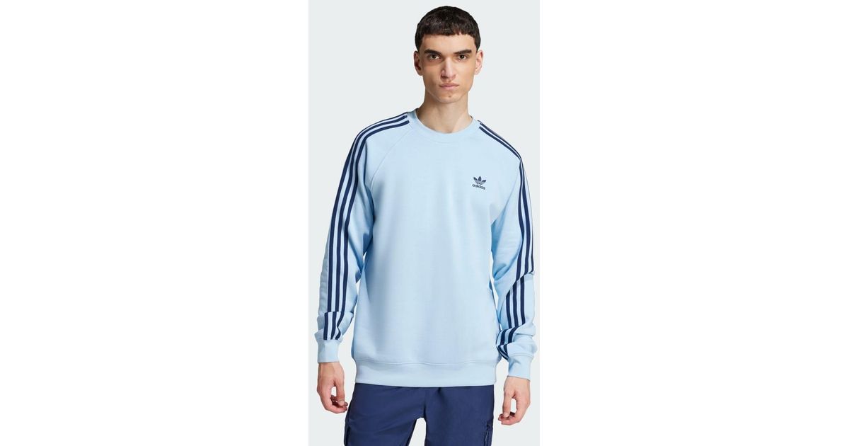 adidas Adicolor Classics 3-Stripes Crew in Blue for Men | Lyst UK