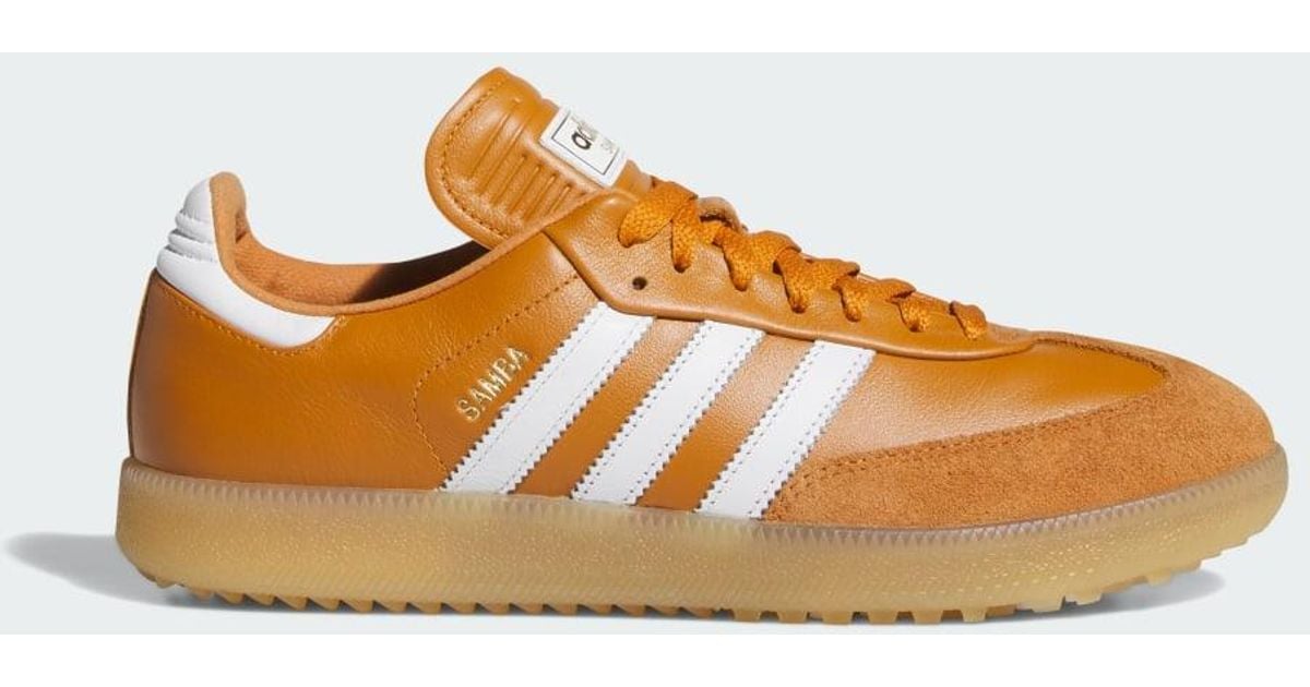 adidas Samba Spikeless Golf Shoes in Brown | Lyst UK