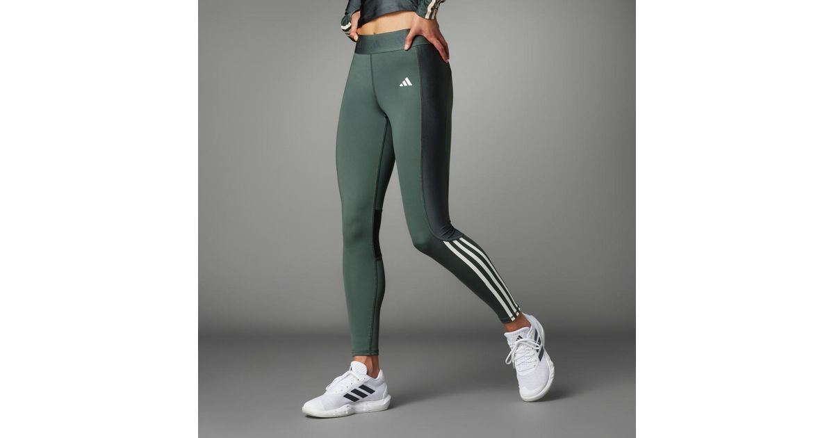 adidas Hyperglam Shine Full-Length Leggings in Grau | Lyst DE
