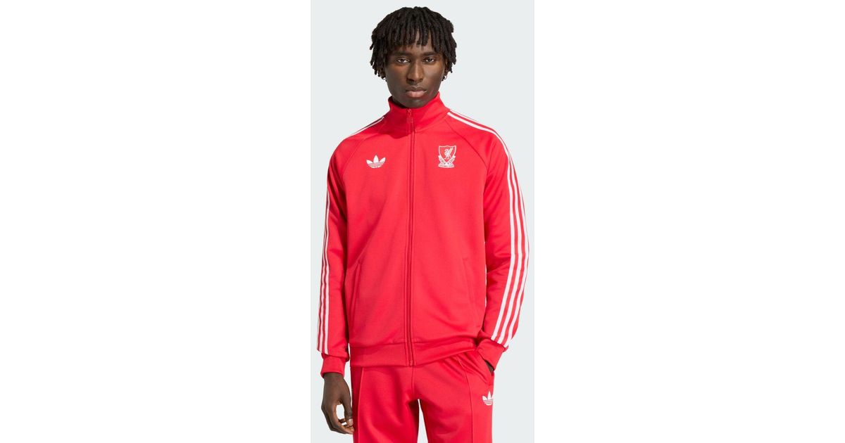 adidas Liverpool Fc Originals Track Top in Red for Men | Lyst UK