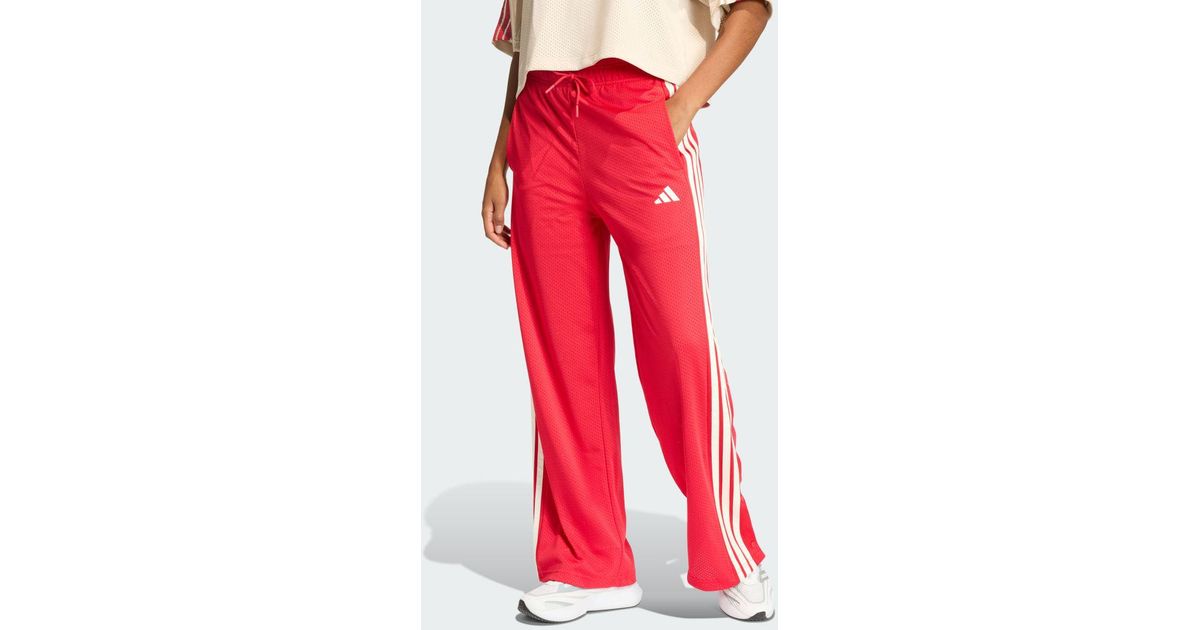 adidas Stadium Mesh Tracksuit Bottoms in Red | Lyst UK