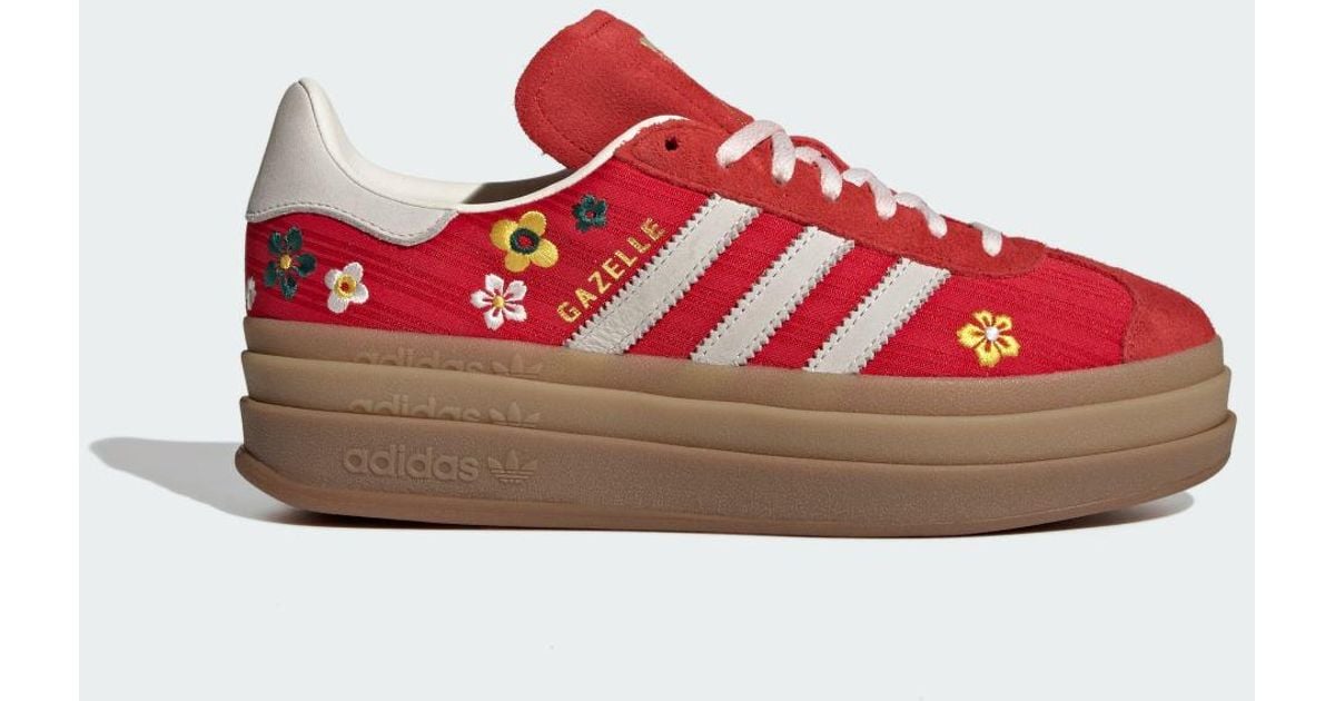 adidas Gazelle Bold Shoes in Red | Lyst UK