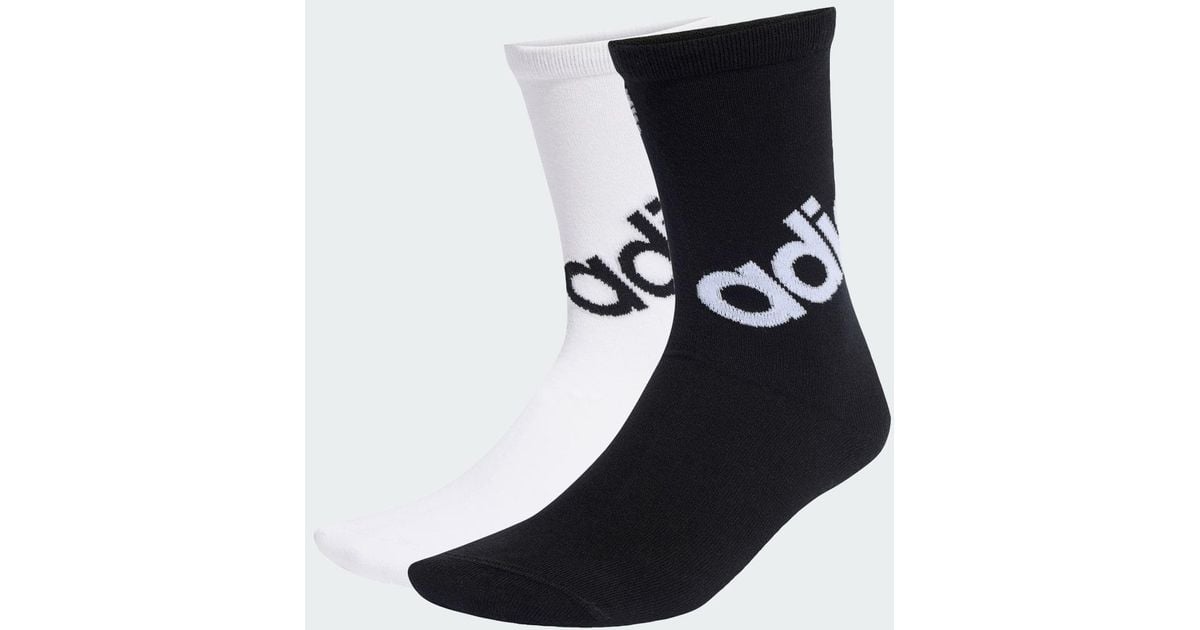 adidas Linear 2-Pack Crew in Blue | Lyst UK