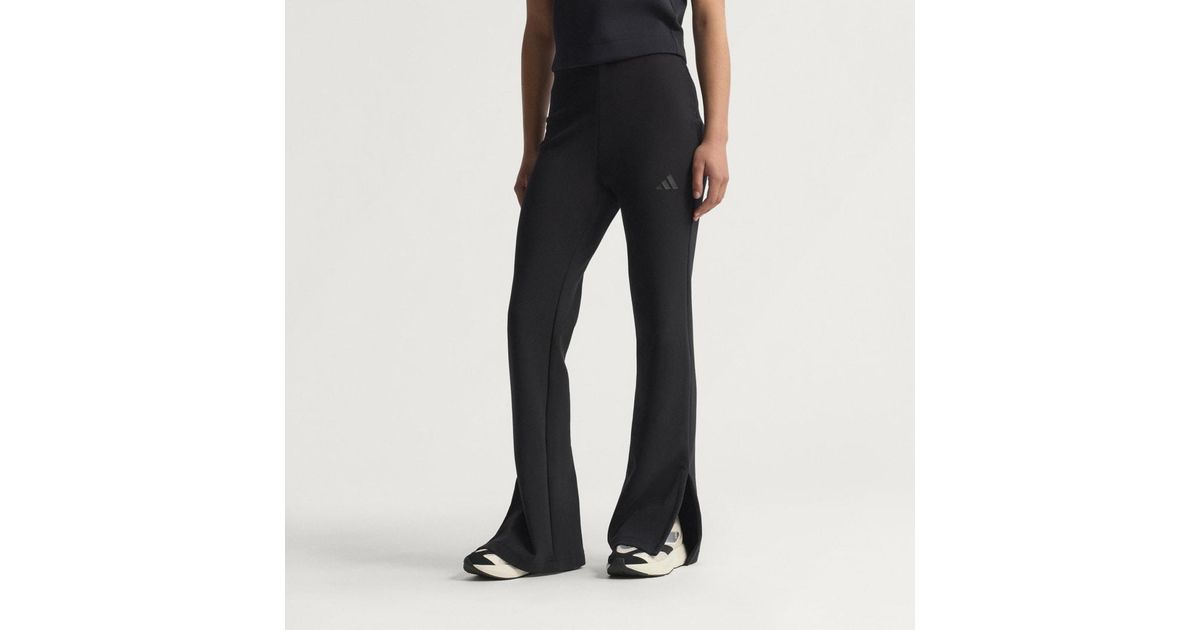 adidas Soft Lux Flared Tracksuit Bottoms in Black | Lyst UK