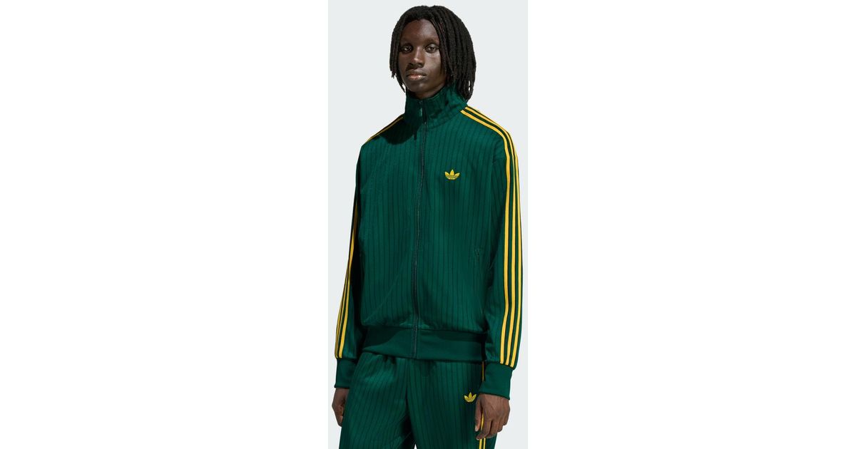 adidas Firebird Loose Pinstripes Track Top in Green for Men | Lyst UK
