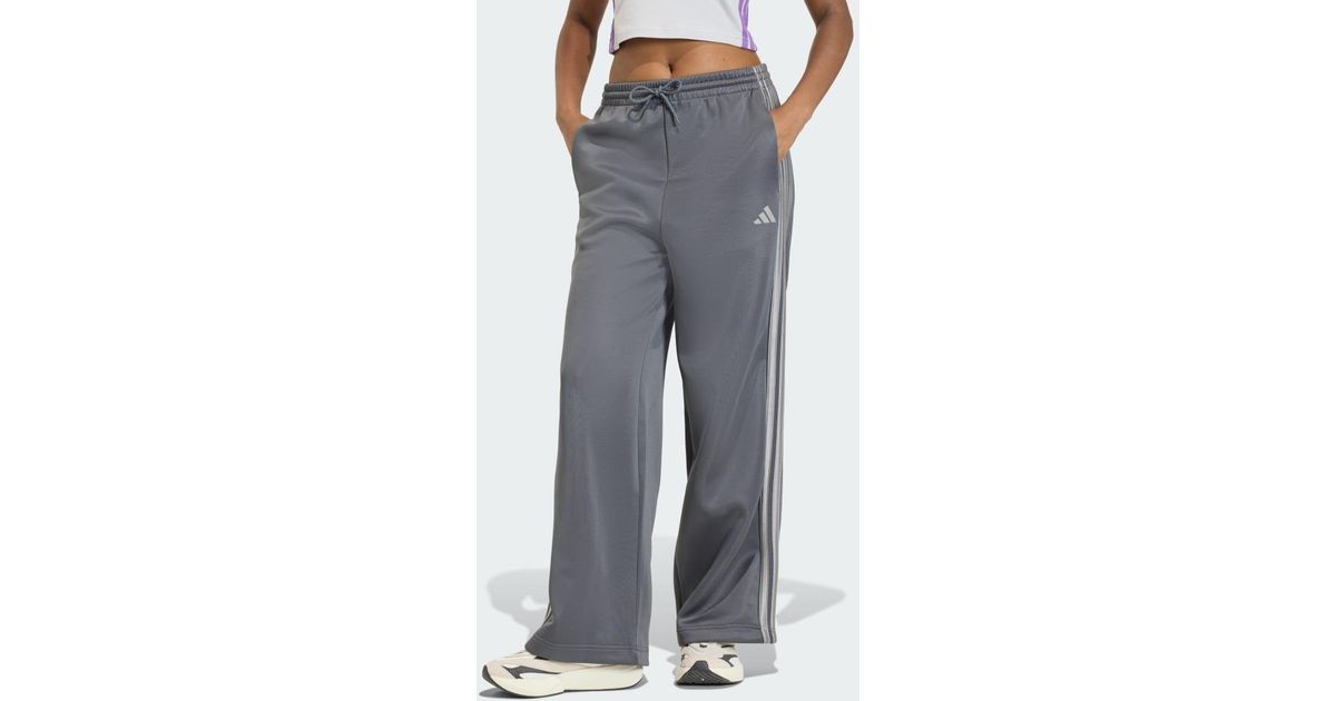 adidas Stadium 3-Stripes Track Tracksuit Bottoms in Grey | Lyst UK