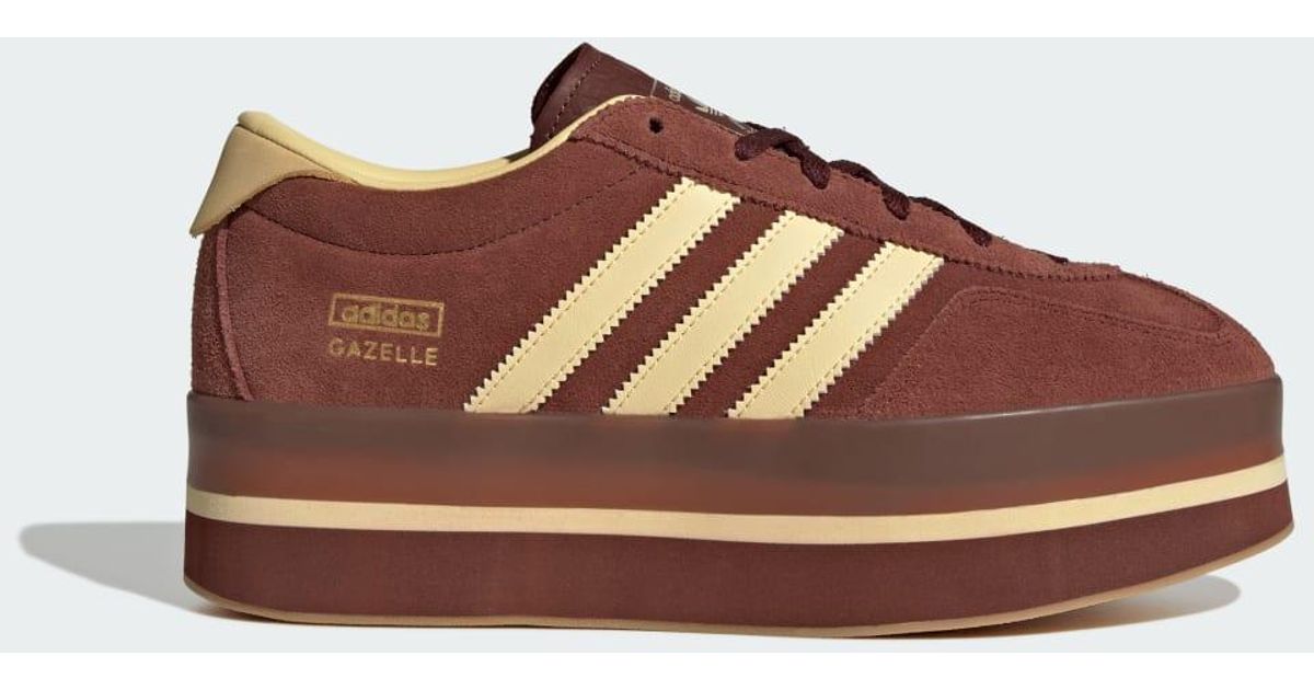 adidas Gazelle Stack Shoes in Brown | Lyst UK