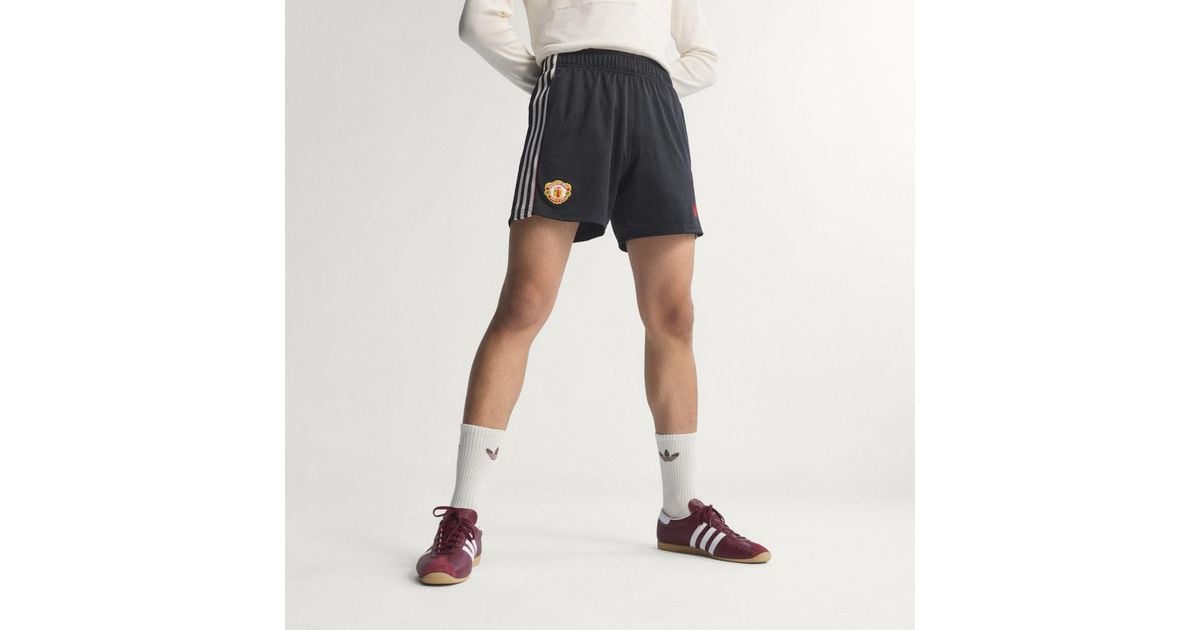 adidas Manchester United Stone Roses Short in Black for Men | Lyst UK
