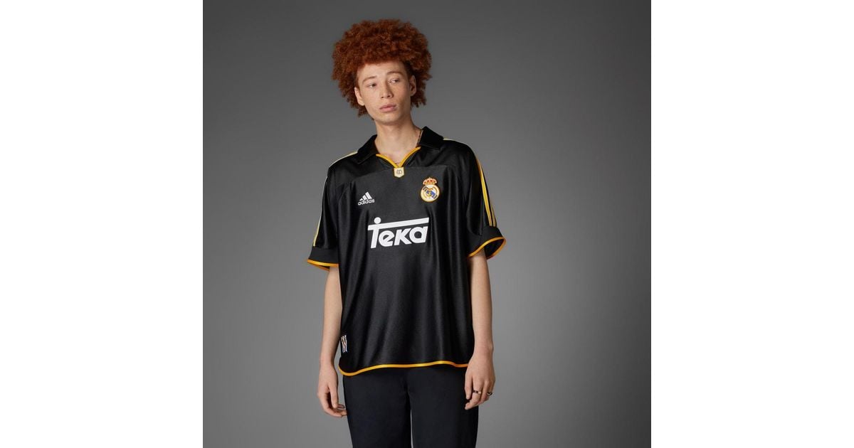 adidas Real Madrid 99/00 Away Jersey in Black for Men | Lyst UK