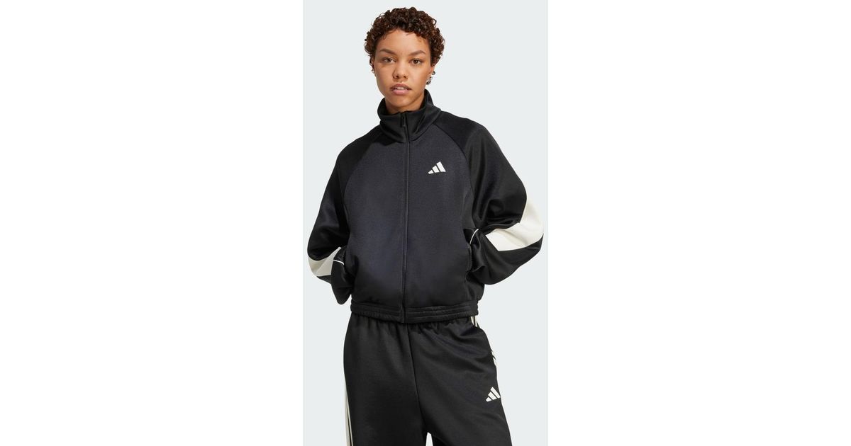 adidas Stadium Tracktop in Black | Lyst UK