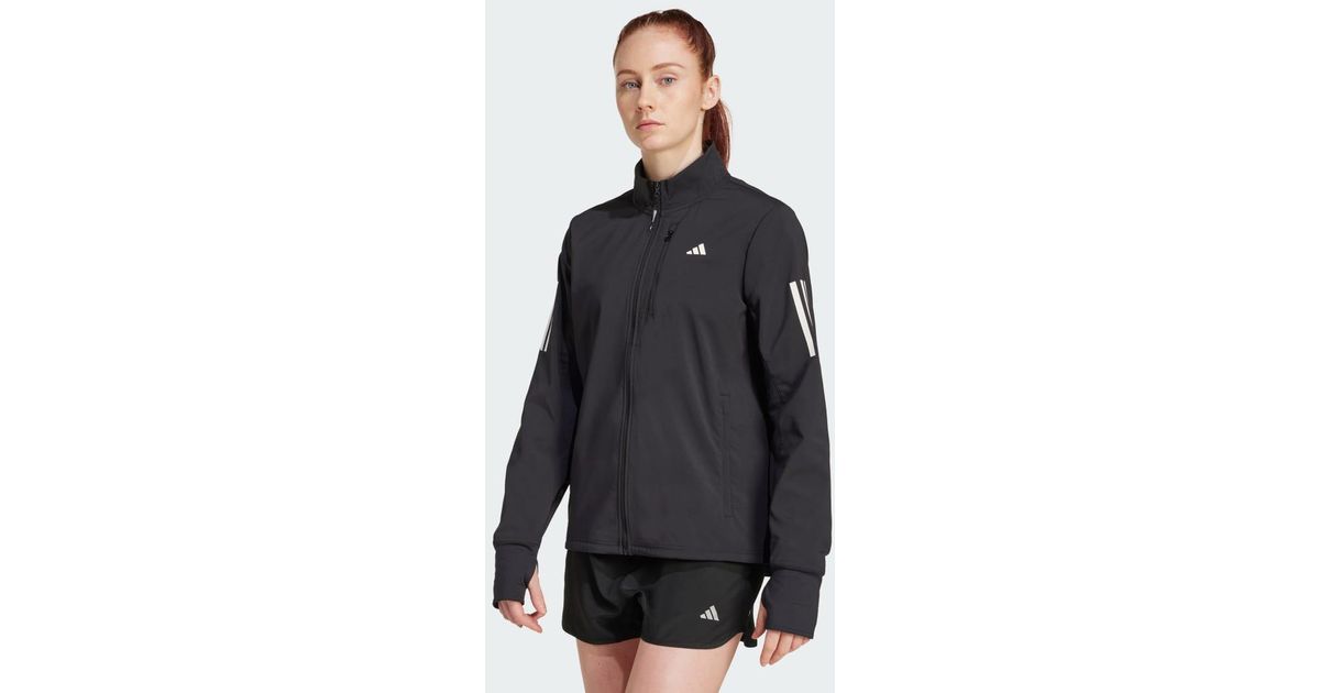 adidas Own The Run Winterized Jacket in Black | Lyst UK